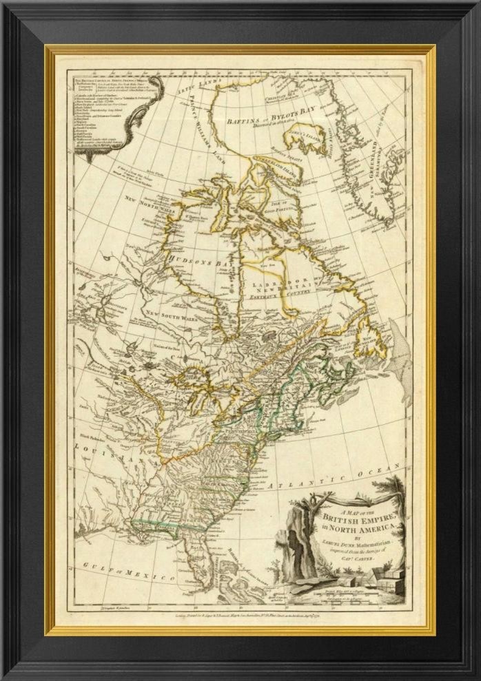 "Map of The British Empire in North America, 1776" by Thomas Jefferys ...