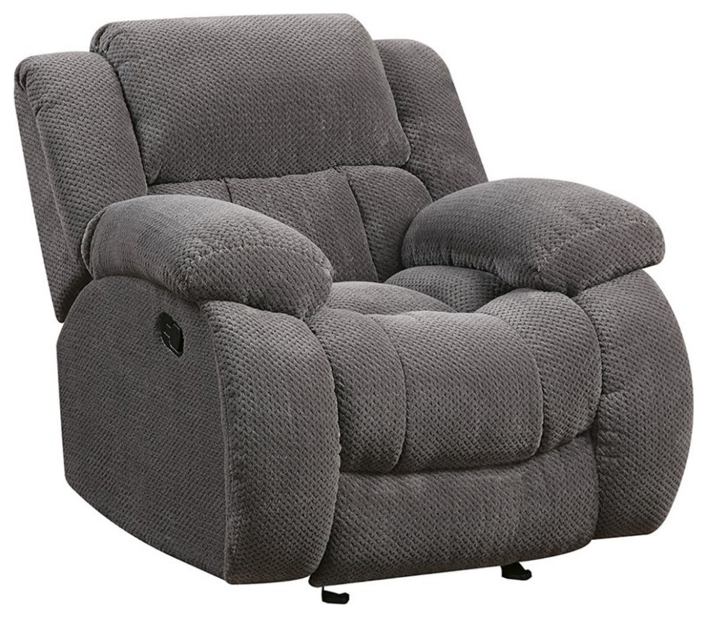 Coaster Weissman Transitional Fabric Upholstered Glider Recliner ...