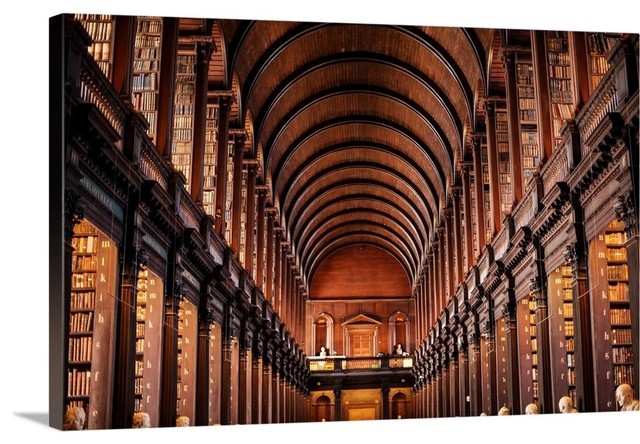 "Trinity College Library, Dublin, Ireland" Wrapped Canvas Art Print, 18 ...