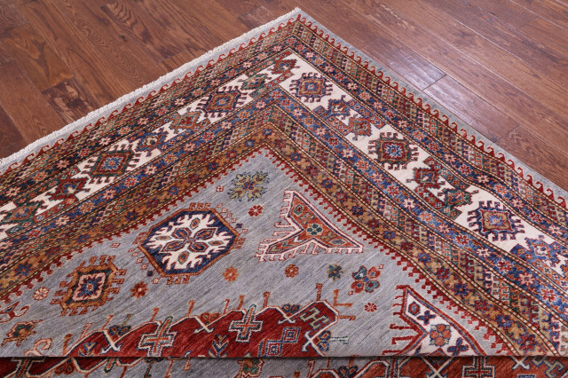 Super Kazak Hand-Knotted Wool Rug 9' 3" X 12' 4" - Q22021, 9' 3" X 12 ...