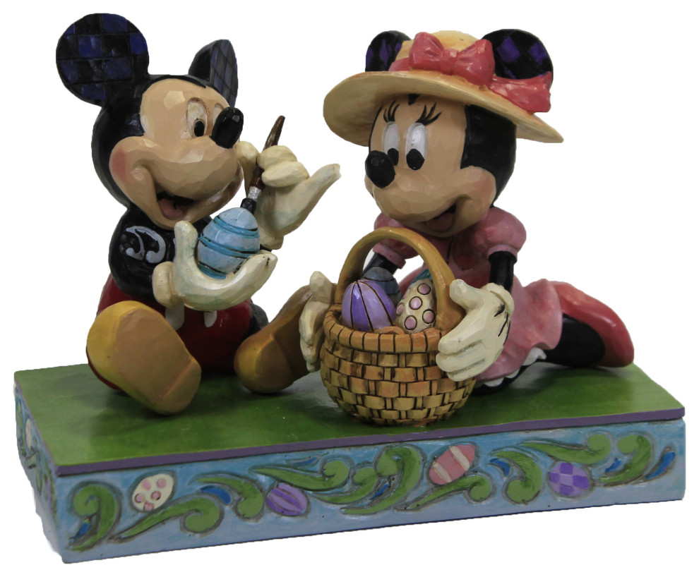 Jim Shore Easter Artistry Polyresin Easter Basket Mickey Minnie 6008319 ...