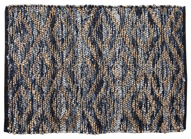 Parker Denim Area Rug, Blue in Multi Size, 24"x36" - Contemporary ...