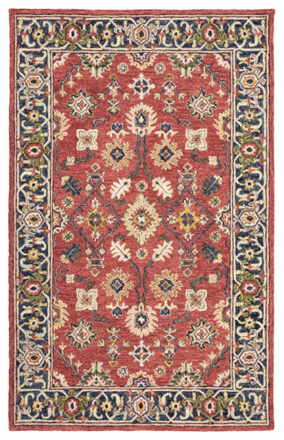 8'X10' Red And Blue Bohemian Rug, 80.097 - Mediterranean - Area Rugs ...