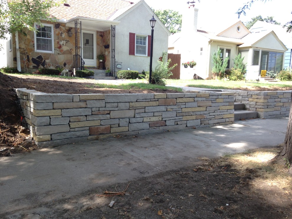 Stone Retaining Walls - Mediterranean - Landscape - Minneapolis - by ...