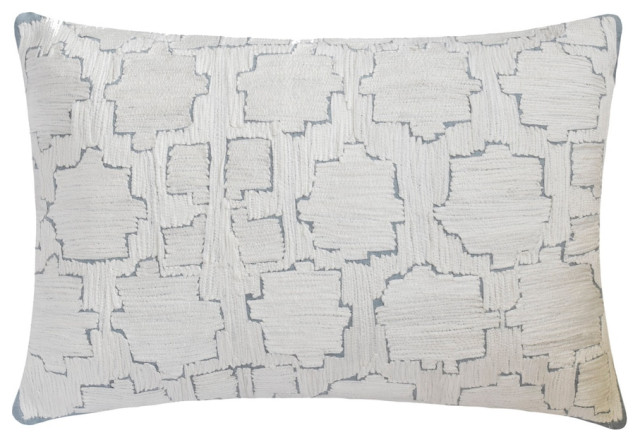 Abstract Alchemy - Powder Blue Linen Lumbar Pillow Cover, 12"x18 ...