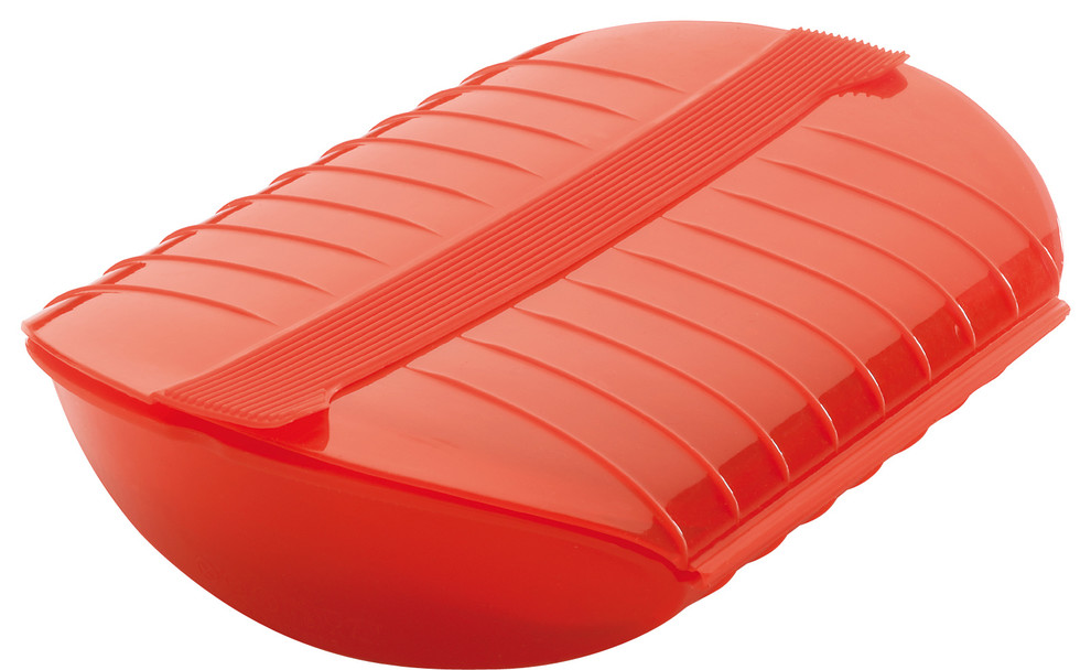 Lekue Red Silicone Steam Case with Draining Tray, 47 Ounce ...
