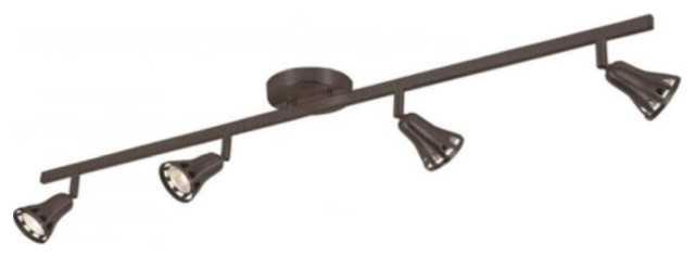 Renew 4-Light Track Light, Rubbed Oil Bronze With Bronze Spotlight ...