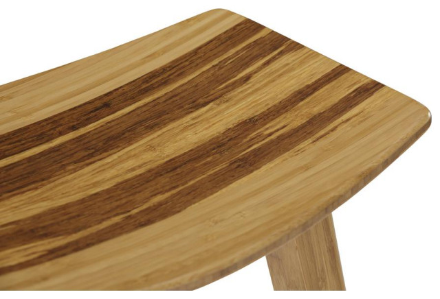 Tigris 26" Counter Height Stool, Caramelized With Exotic Tiger Inlay ...