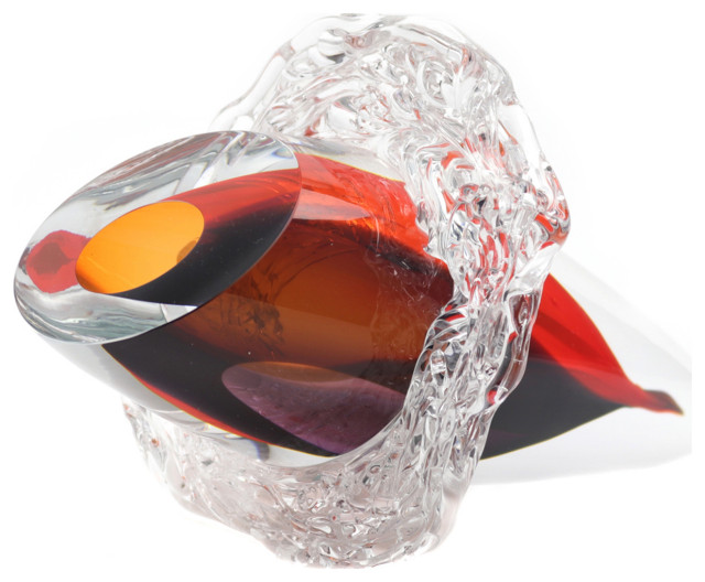 Murano Glass Design Cornucopia Abstract Sculpture - Contemporary ...