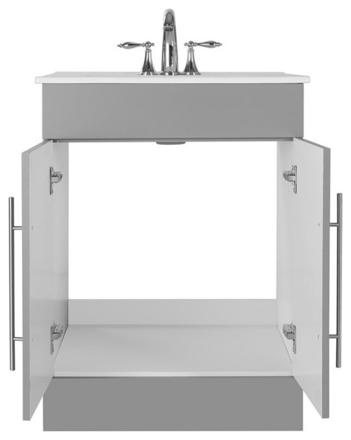 Saint Birch 24" Modern Plastic Bathroom Vanity with Top and Sink in ...