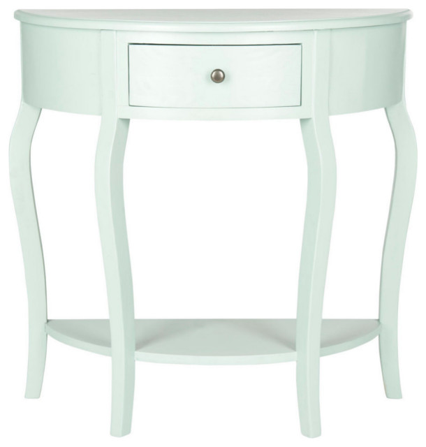 Anna Demilune Small Console, Celadon - Transitional - Console Tables ...