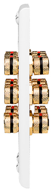 5.1 Home Theater 6 Terminal Decora Speaker Binding Wall Plate ...