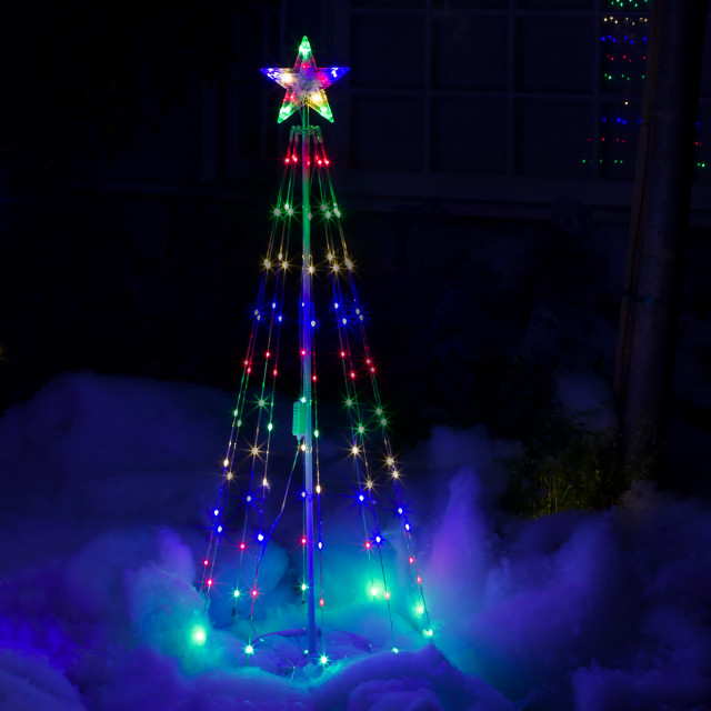 48" Tall Tower Christmas Tree with Multi-Functional LED Lights ...