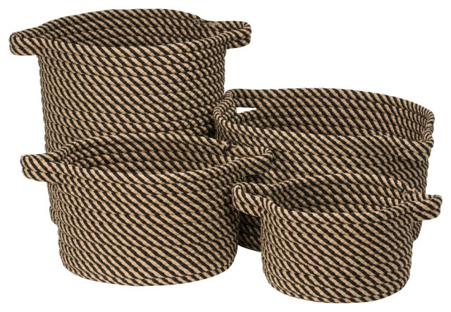 Homestead 4-Piece Basket Set, Onyx - Contemporary - Baskets - by ...