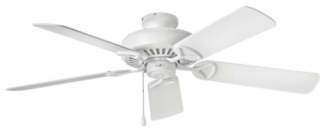 Windward 52" Fan, Weathered Wood, Chalk White - Traditional - Ceiling ...