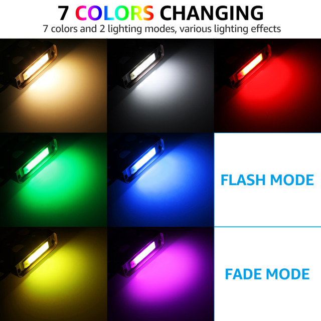 24-Pack 4" Low Voltage RGB LED Stair Lights, Hardscape Step Light Muti ...