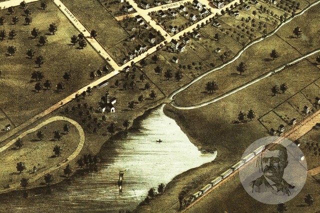 Old Map of Hillsdale Michigan 1866, Vintage Map Art Print, 24"x36 ...