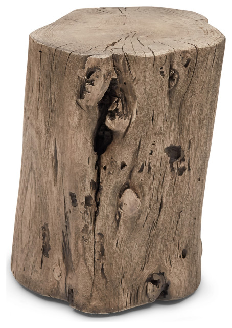 Brooks Solid Wood Stump - Rustic - Side Tables And End Tables - by ...