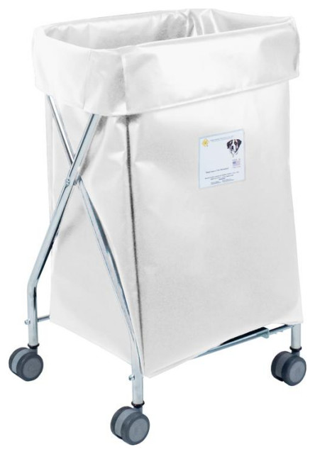 Wide Collapsible Hamper with White Vinyl Bag - Contemporary - Hampers ...