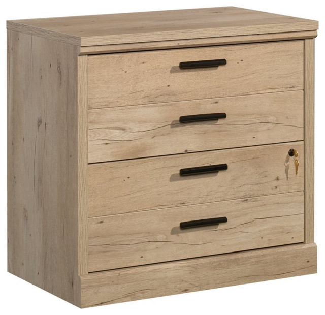 Home Square 2-Piece Set with 60" L-Shaped Desk & 2-Drawers Lateral File ...