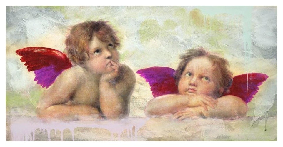 "Raphael's Putti 2.0" Digital Paper Print by Eric Chestier, 26"x14", 14 ...