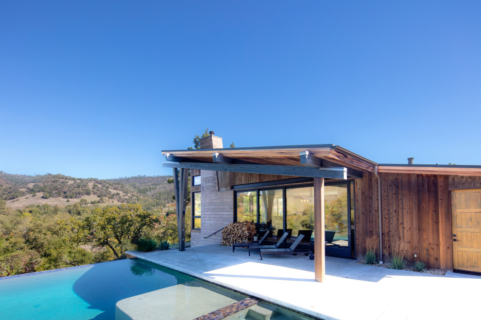 Rustic Modern Hillside Compound - Rustic - Exterior - San Francisco ...