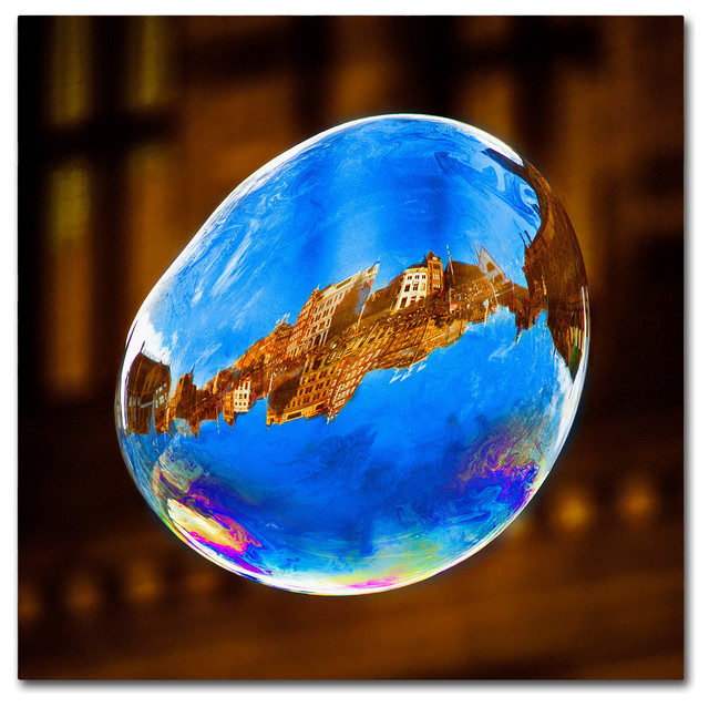 Saad Salem Al 'Dam Square Amsterdam' Canvas Art, 14"x14" - Contemporary ...