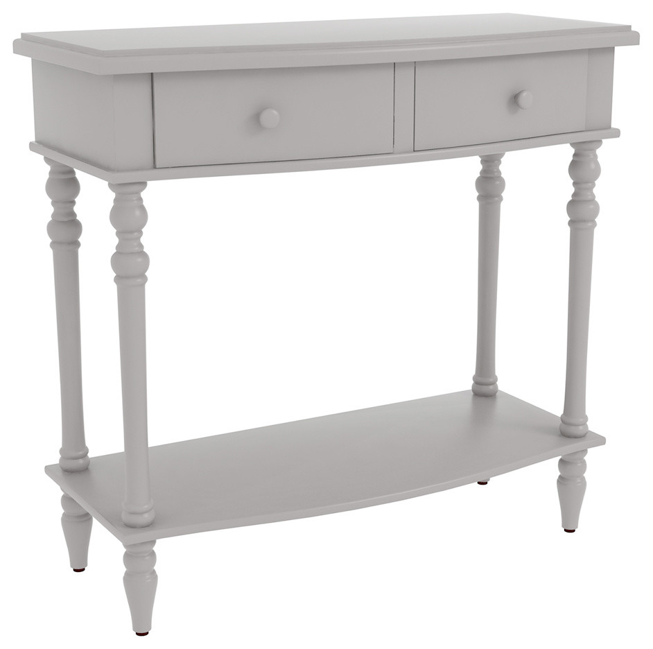 Hamilton Accent End Table With 2 Drawers, 30 1/4" Tall, Grey ...