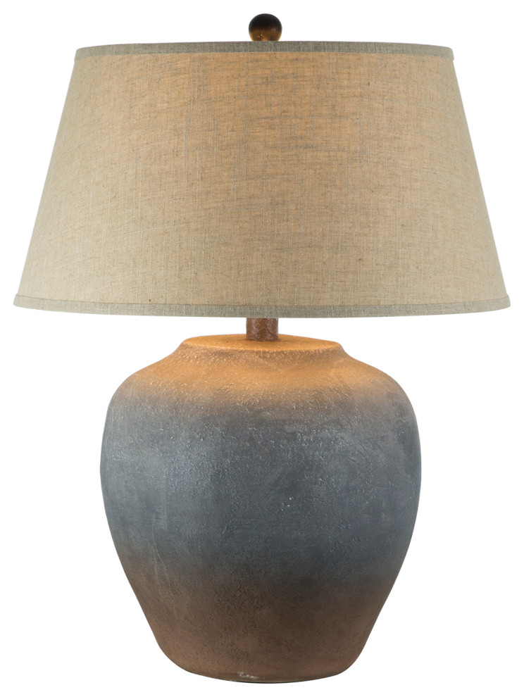 Hydrocal 27.5" Table Lamp, Gray Rust - Farmhouse - Table Lamps - by ...