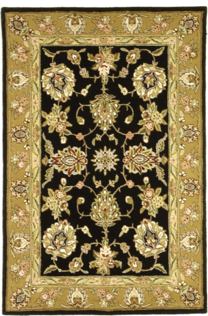 Traditions Black/Yellow Area Rug TD606B - Traditional - Area Rugs - by ...