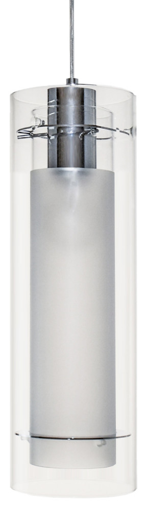 ET2 E22000 Frost 1 Light 6"W Frosted Glass Pendant - Transitional ...