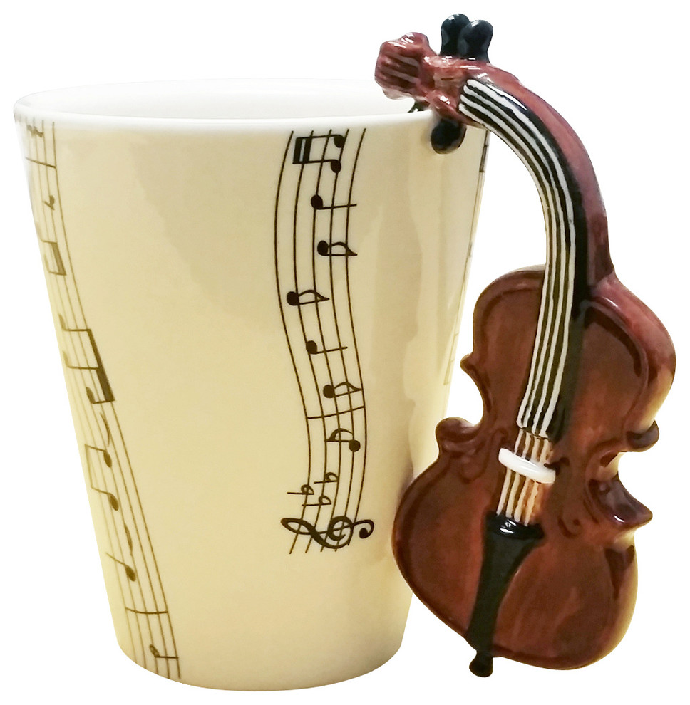 Cello 3D Ceramic Mug - Eclectic - Mugs - by Blue Witch Ceramics Inc ...