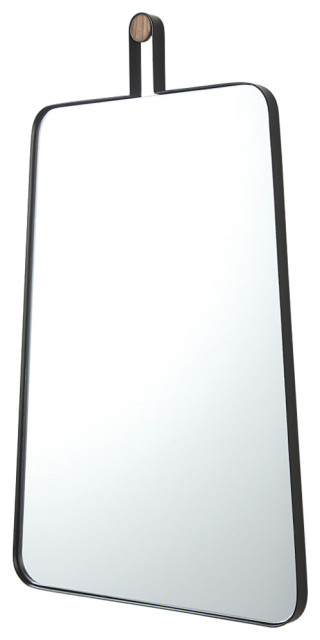 Collie Black Metal Frame With Hanger Trapezoid Mirror - Transitional ...