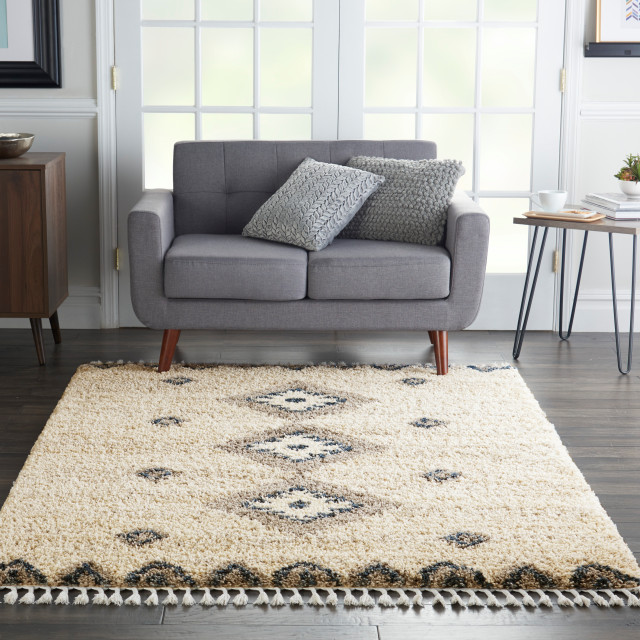 Nourison Scandinavian Shag Rug, 5'3"X7'9" - Southwestern - Area Rugs ...