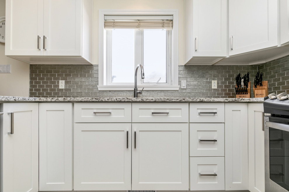 Modern Classic White Shaker Kitchen - Contemporary - Kitchen - Montreal ...