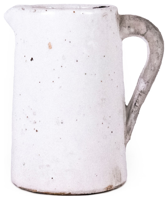 Small White Pitcher - Farmhouse - Pitchers - by Zentique, Inc. | Houzz