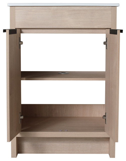 BNK Bathroom Vanity With Adjustable Shelf(KD-PACKING), 24 ...