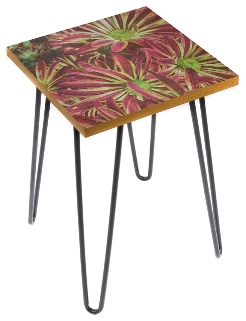 Brilliant Blossoms Side Table, 15" - Contemporary - Side Tables And End ...