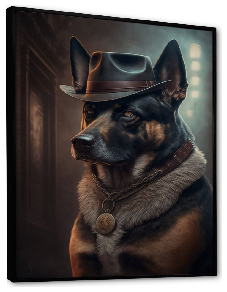 Mafia Dog V Framed Canvas, 24x32 - Eclectic - Prints And Posters - by ...