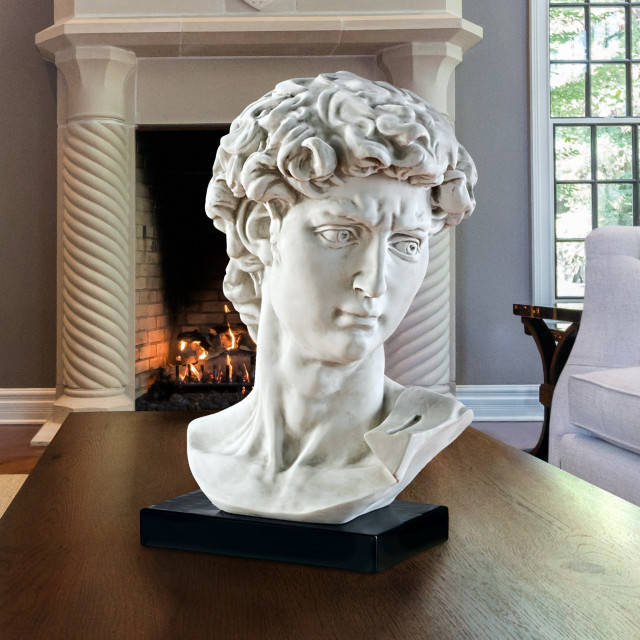 Bust of Michelangelo's David Statue - Traditional - Decorative Objects ...