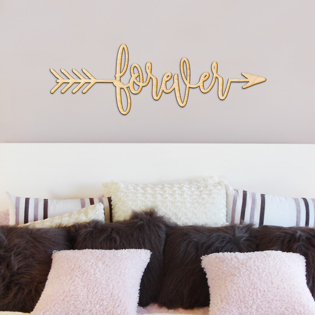 Forever Right Arrow Wood Sign Home Decor, 18" wide x 6" tall ...