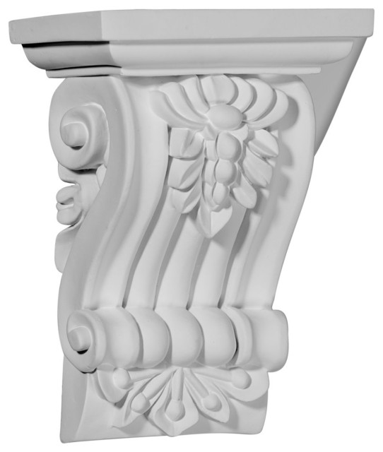 4 1/8"W x 3"D x 5 3/4"H Leandros Fluted Leaf Corbel - Traditional ...