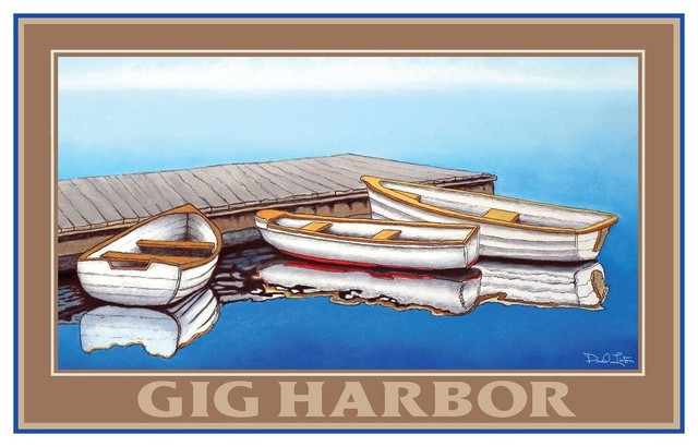 David Linton Gig Harbor Art Print, 24"x36" - Contemporary - Fine Art Prints - by Art of Place ...