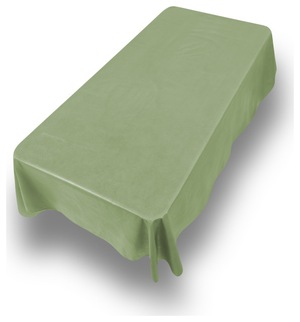52'' x 70,'' Vinyl Tablecloth with Polyester Flannel Backing in Sage ...