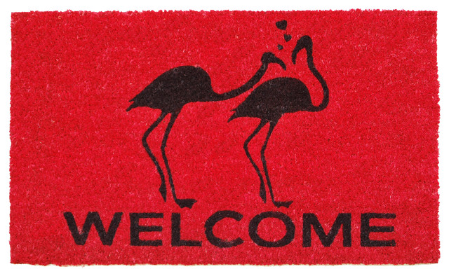 Flamingo Welcome Doormat - Contemporary - Doormats - by Calloway Mills ...