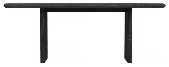 Company Halmstad Wood Panel Dining Table, Black - Rustic - Side Tables ...