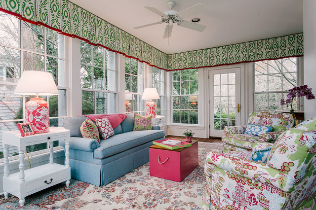 Colorful Colonial - Traditional - Sunroom - Raleigh - by Palley ...