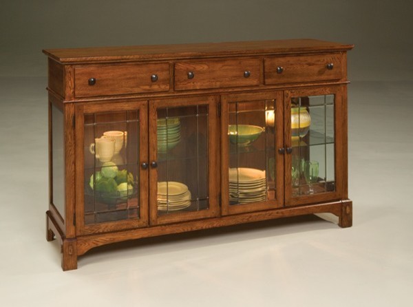 Emma Mason Signature Annex Wide Buffet in Mission Oak - Transitional ...