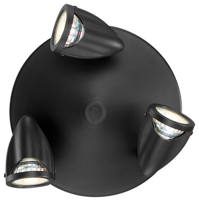 Access Cobra 3-Light Track Lighting in Black, 4.000 - Transitional ...
