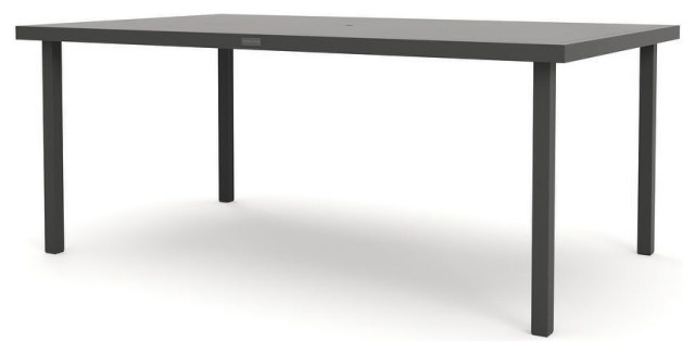 Jasper 44" x 73" Rectangle Dining Table, Textured Pewter - Transitional ...